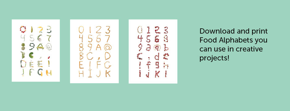 Food Font Food Font is a community art project where you make food ...